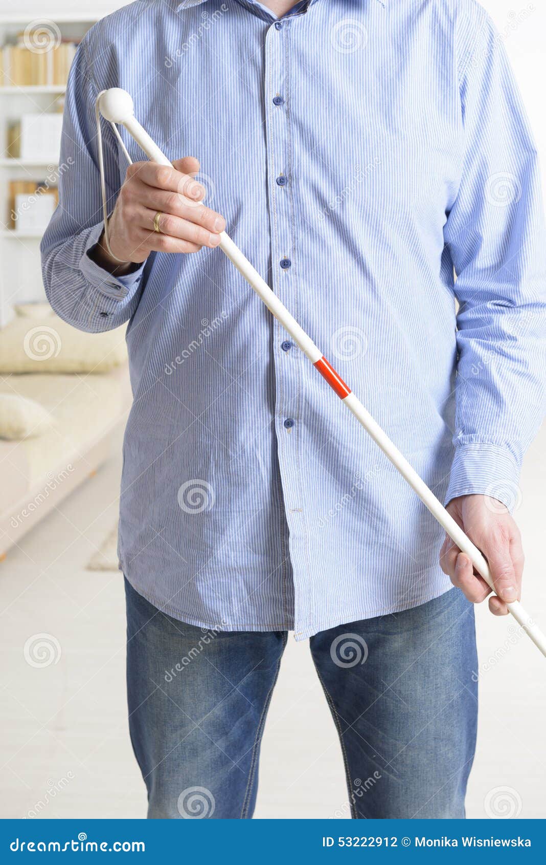 Blind man stock photo. Image of guidance, smile, young - 53222912