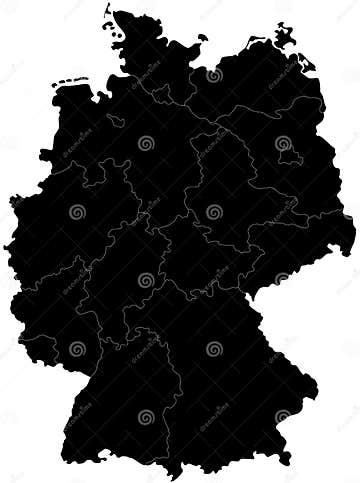 Blind map of Germany stock vector. Illustration of community - 6067255