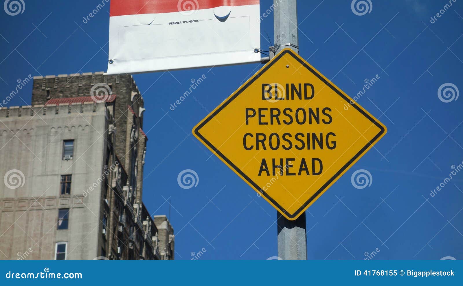 Blind Persons Crossing Ahead Stock Image - Image of disabled, blindness ...