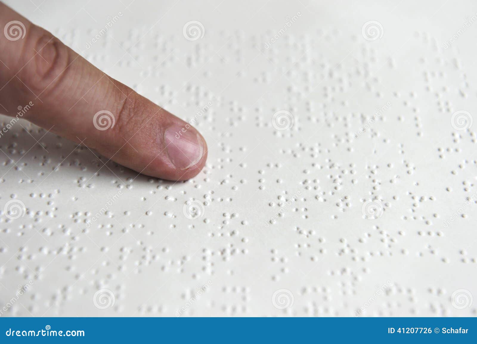 Blind Reading Text in Braille Language Stock Photo - Image of language ...