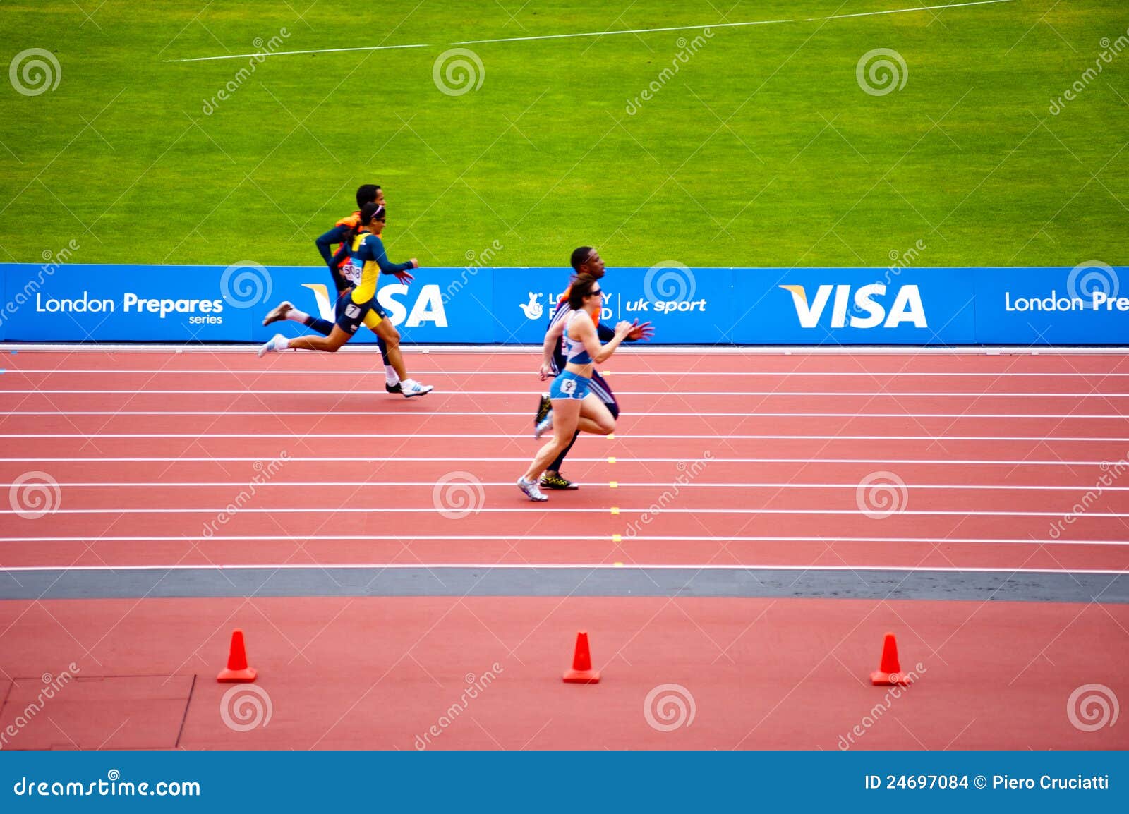 Blind runners editorial stock image. Image of london - 24697084