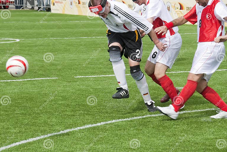 Blind soccer match editorial image. Image of play, handicapped - 14394615