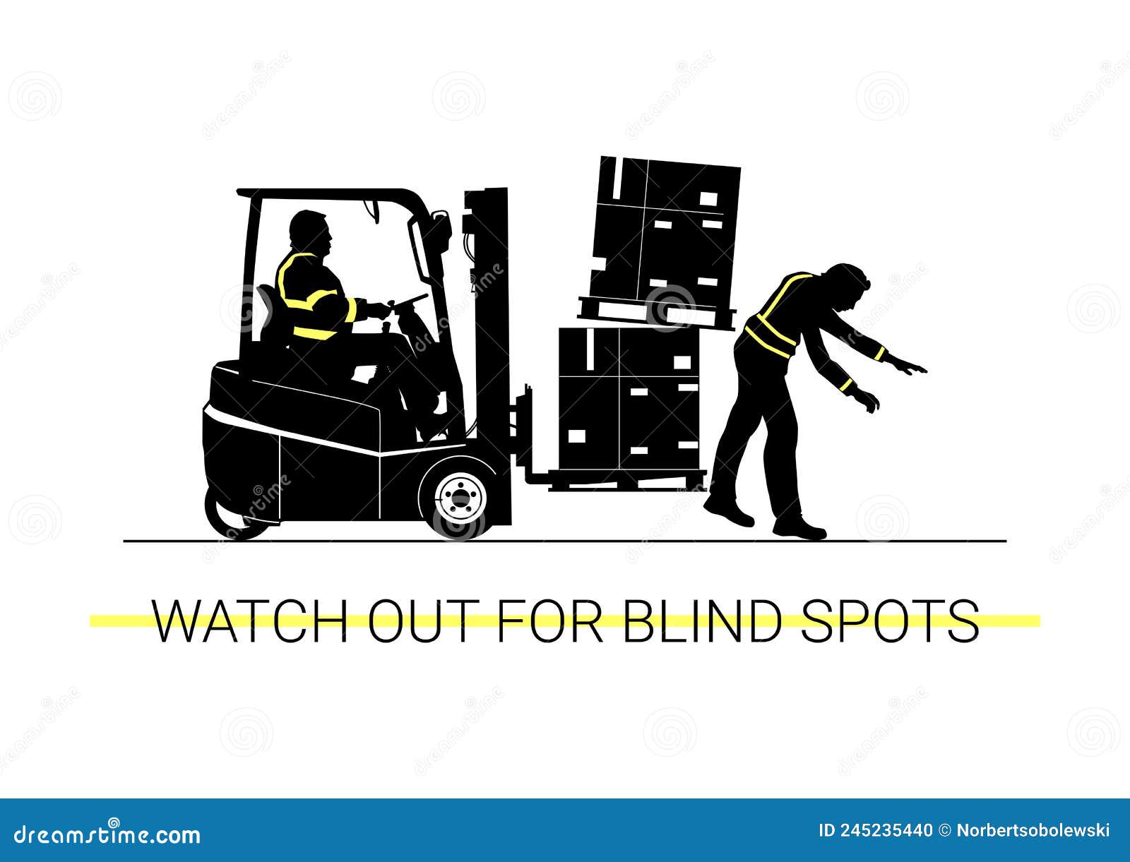 Blind spot hazard. stock vector. Illustration of hazard - 245235440