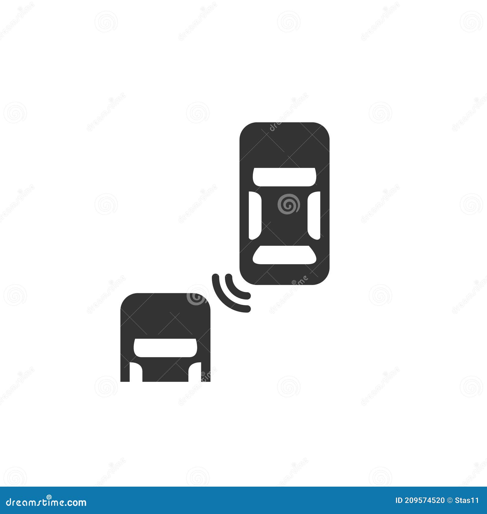 Blind Spot Sensor Icon in Simple Design. Vector Illustration Stock ...