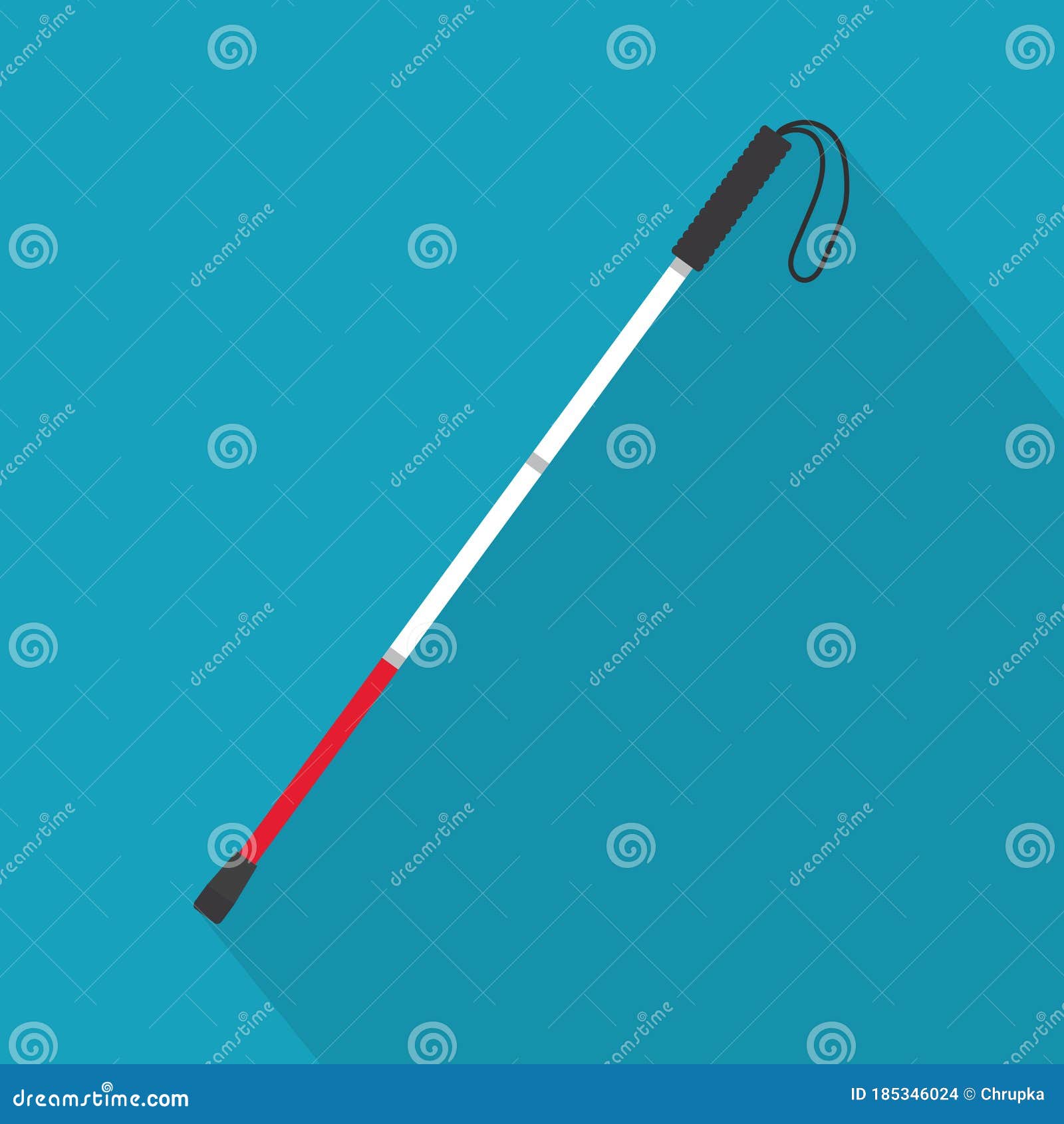 Blind stick icon stock vector. Illustration of impaired - 185346024