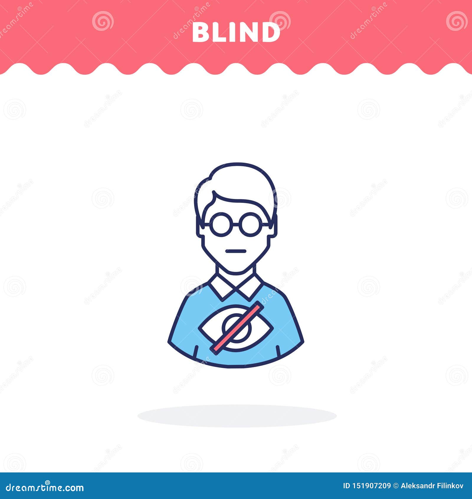 Blind Symbol Icon, Vector. Flat Design. Advantage Icon Stock ...