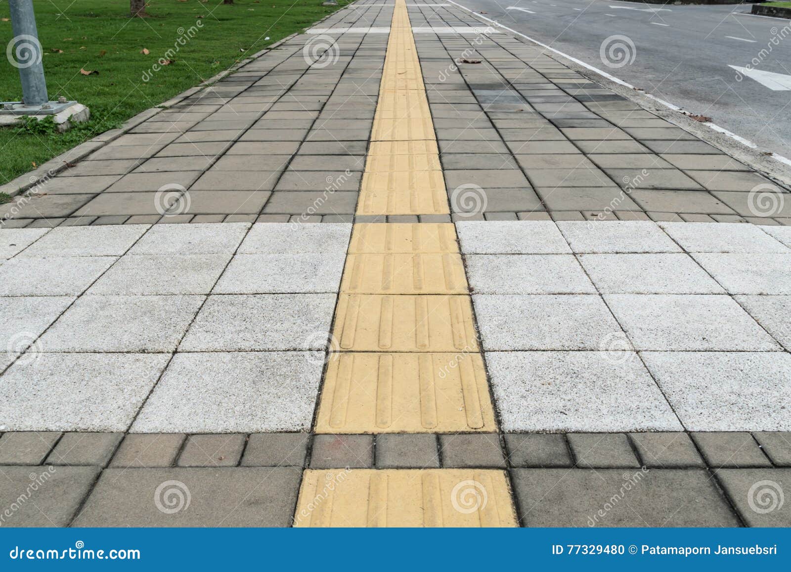Blind tactile way stock photo. Image of foot, sign, path - 77329480