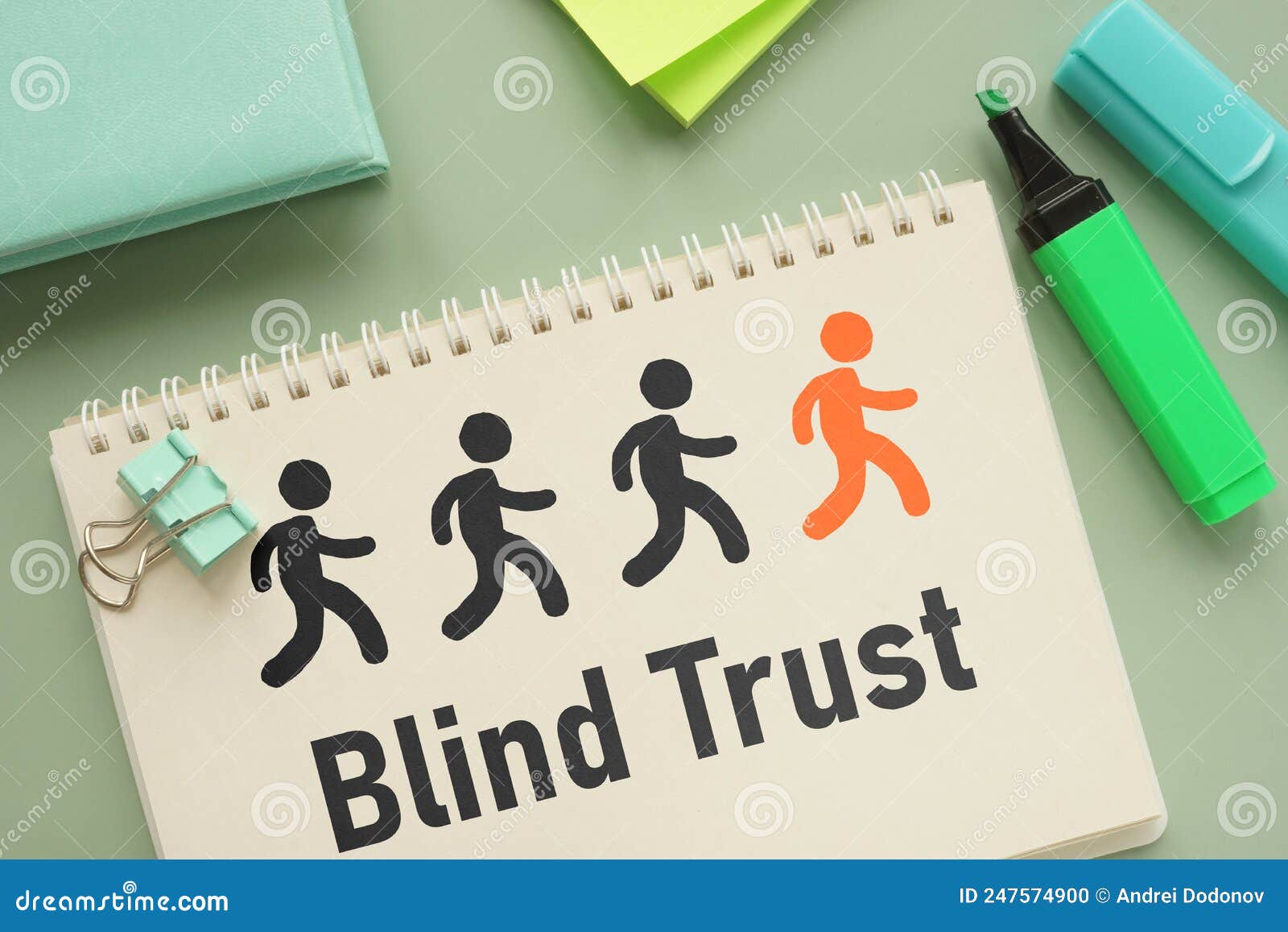 Blind Trust Is Shown Using The Text Stock Photography | CartoonDealer ...