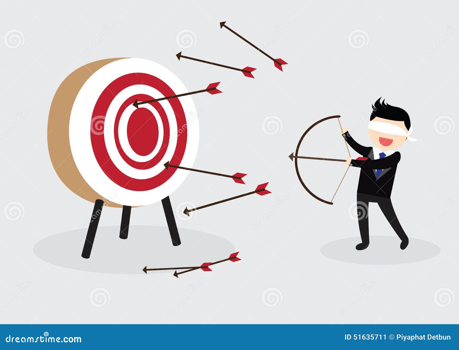 Blindfold Businessman Concept Stock Vector - Illustration of excellence ...