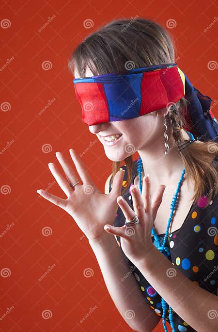 Blindfold Game - 1 stock image. Image of blindfolded, polka - 1586529