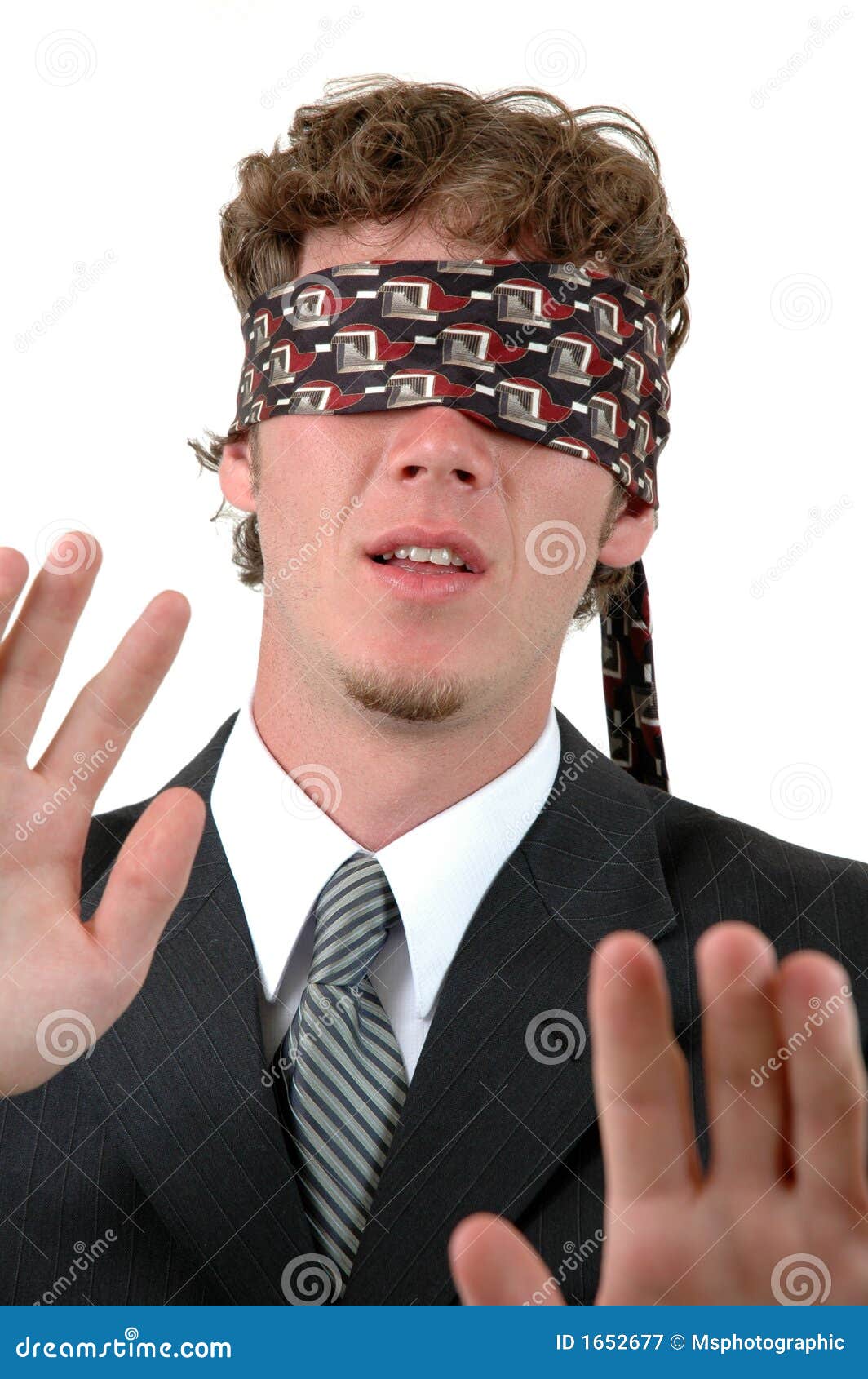 Blindfolded stock image. Image of sightless, hands, blindfolded - 1652677