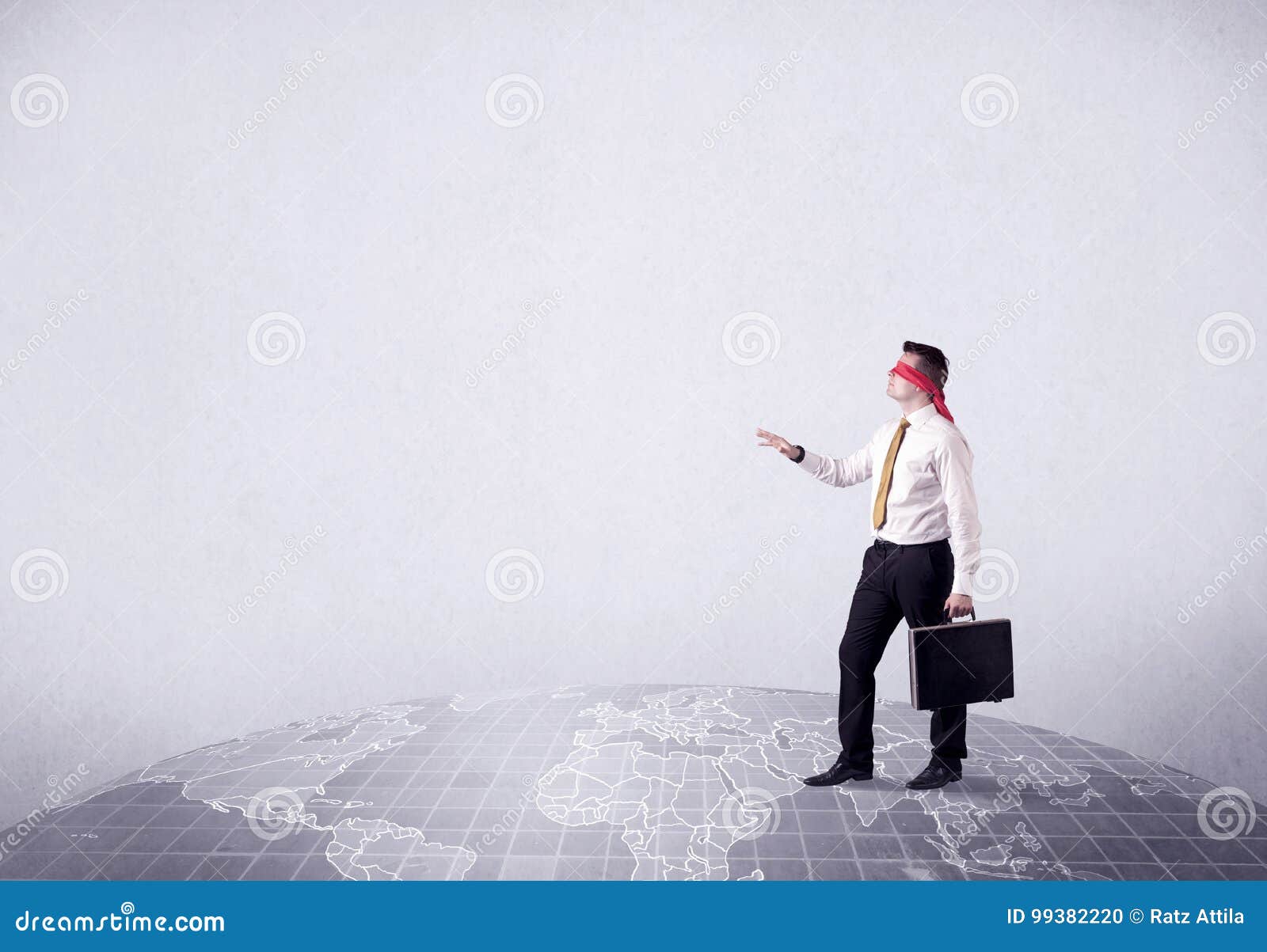 Blindfolded Businessman Concept Stock Photo - Image of idea, adventure ...