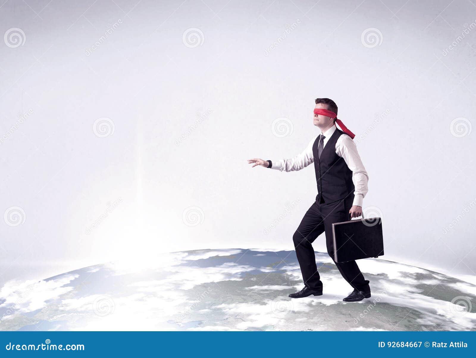 Blindfolded Businessman Concept Stock Image - Image of frustration ...