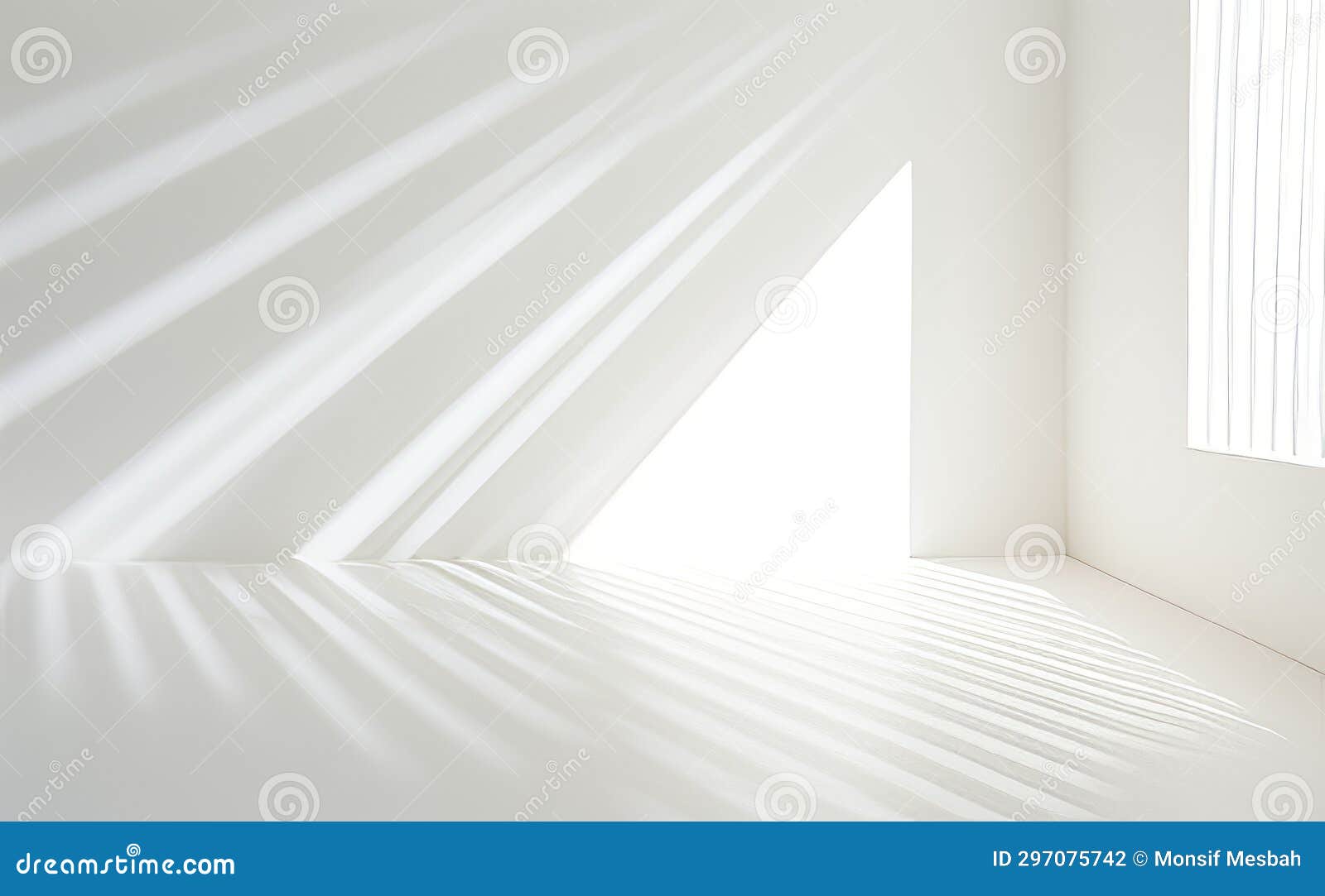 Blindingly Beautiful: a Sunlit White Wall in a Serene White Room Stock ...