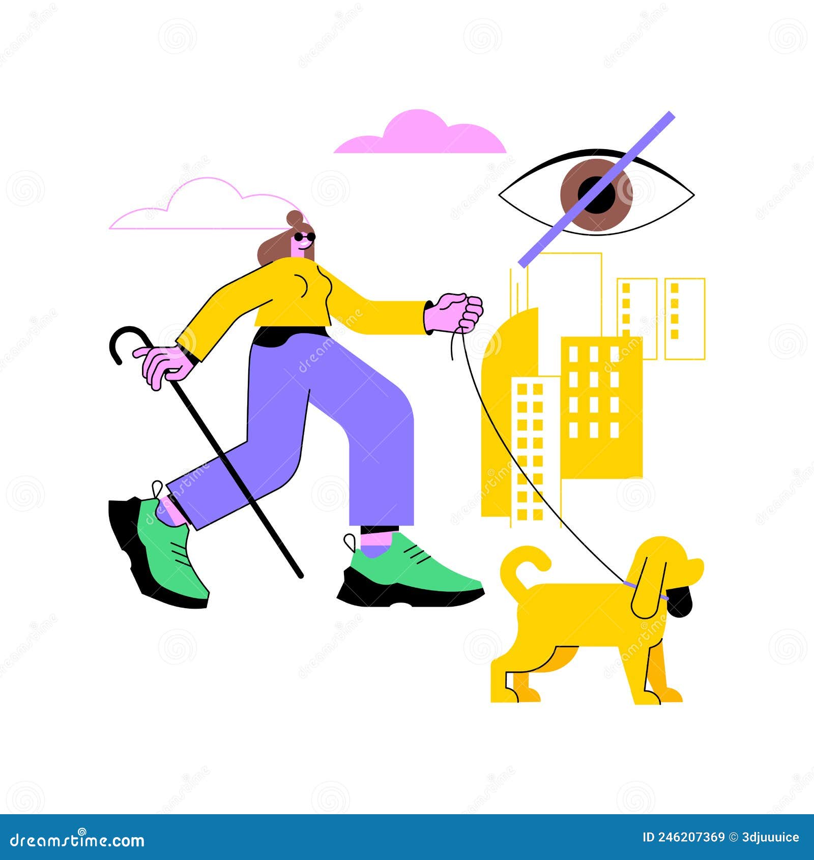 Blindness As A Problem That Makes Life Harder - Symbolized By A Person ...