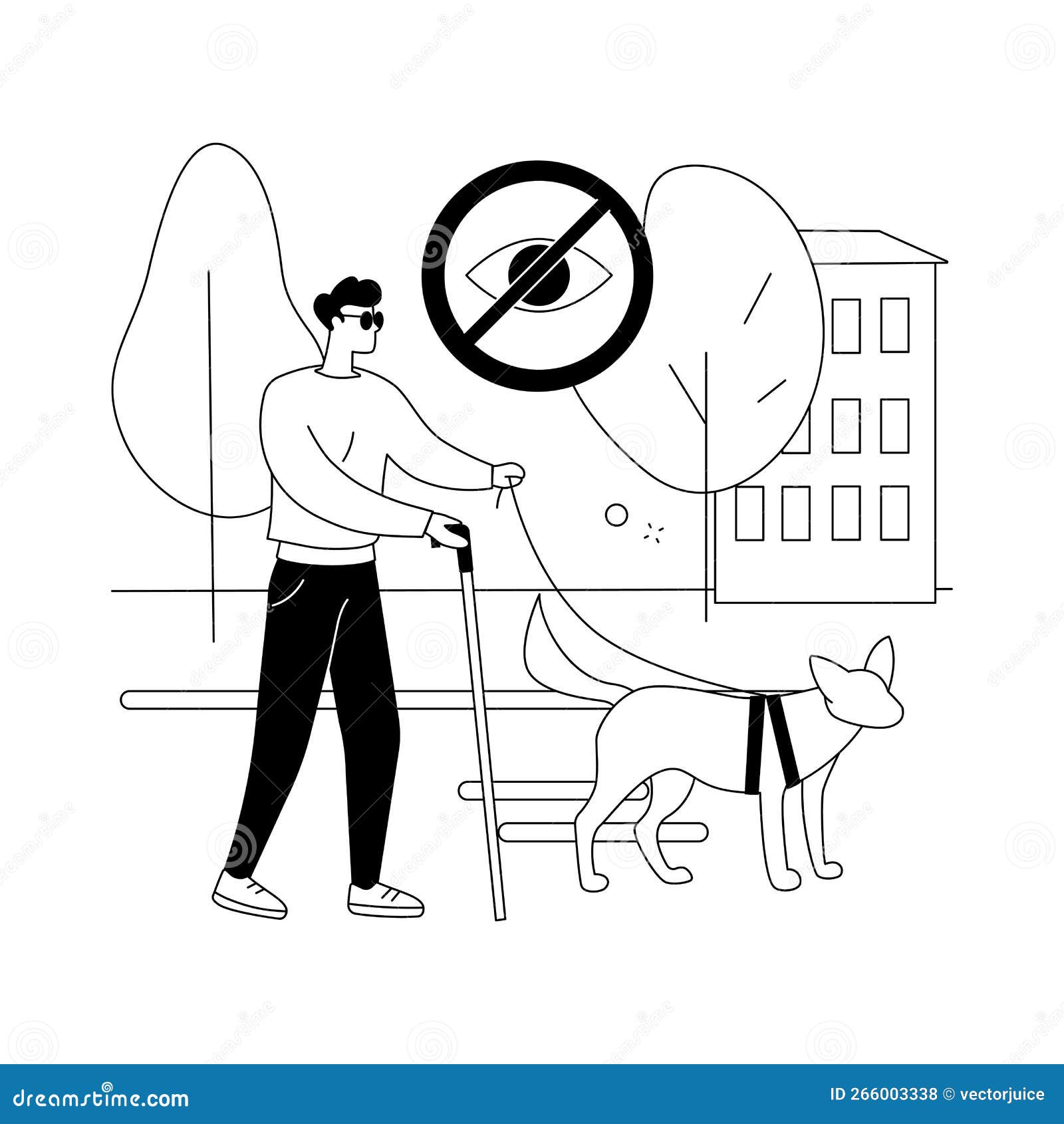 Blindness As A Problem That Makes Life Harder - Symbolized By A Person ...