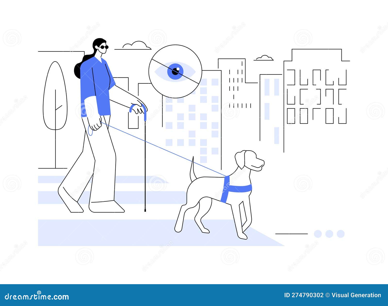 Blindness As A Problem That Makes Life Harder - Symbolized By A Person ...