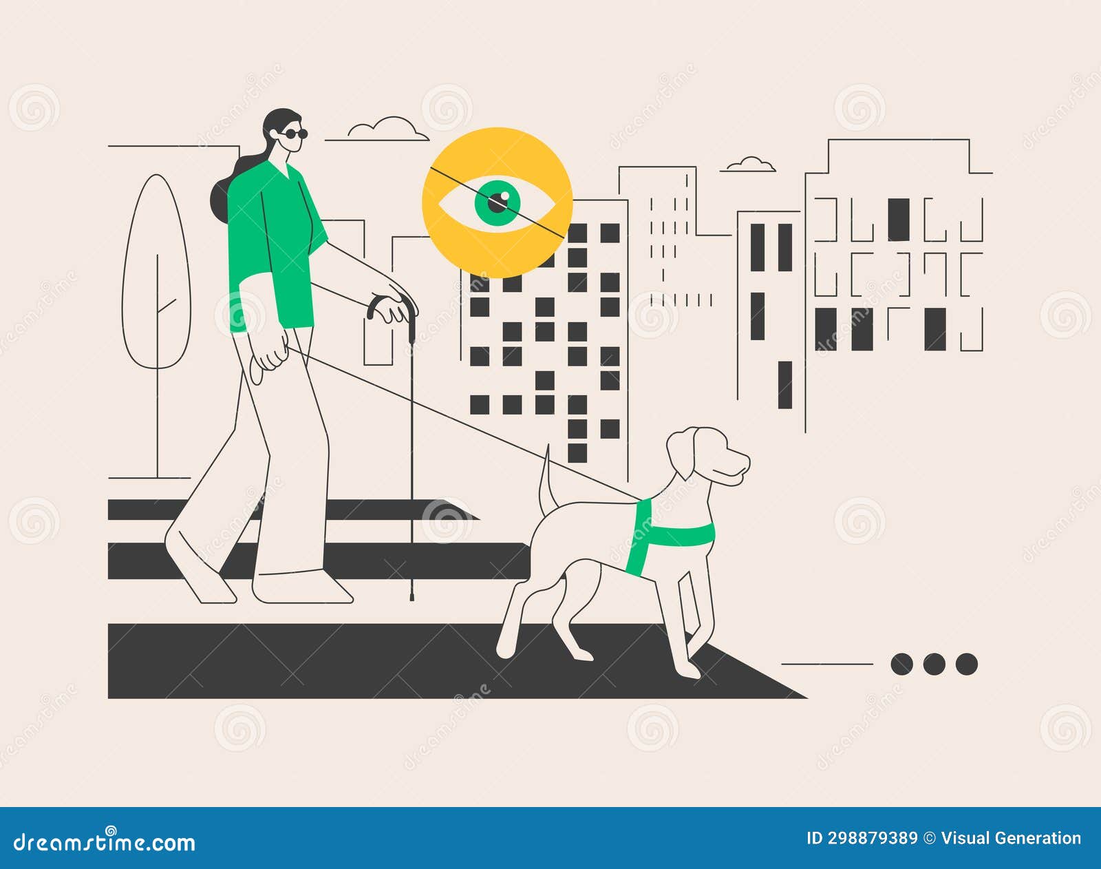 Blindness and Vision Loss Abstract Concept Vector Illustration. Stock ...