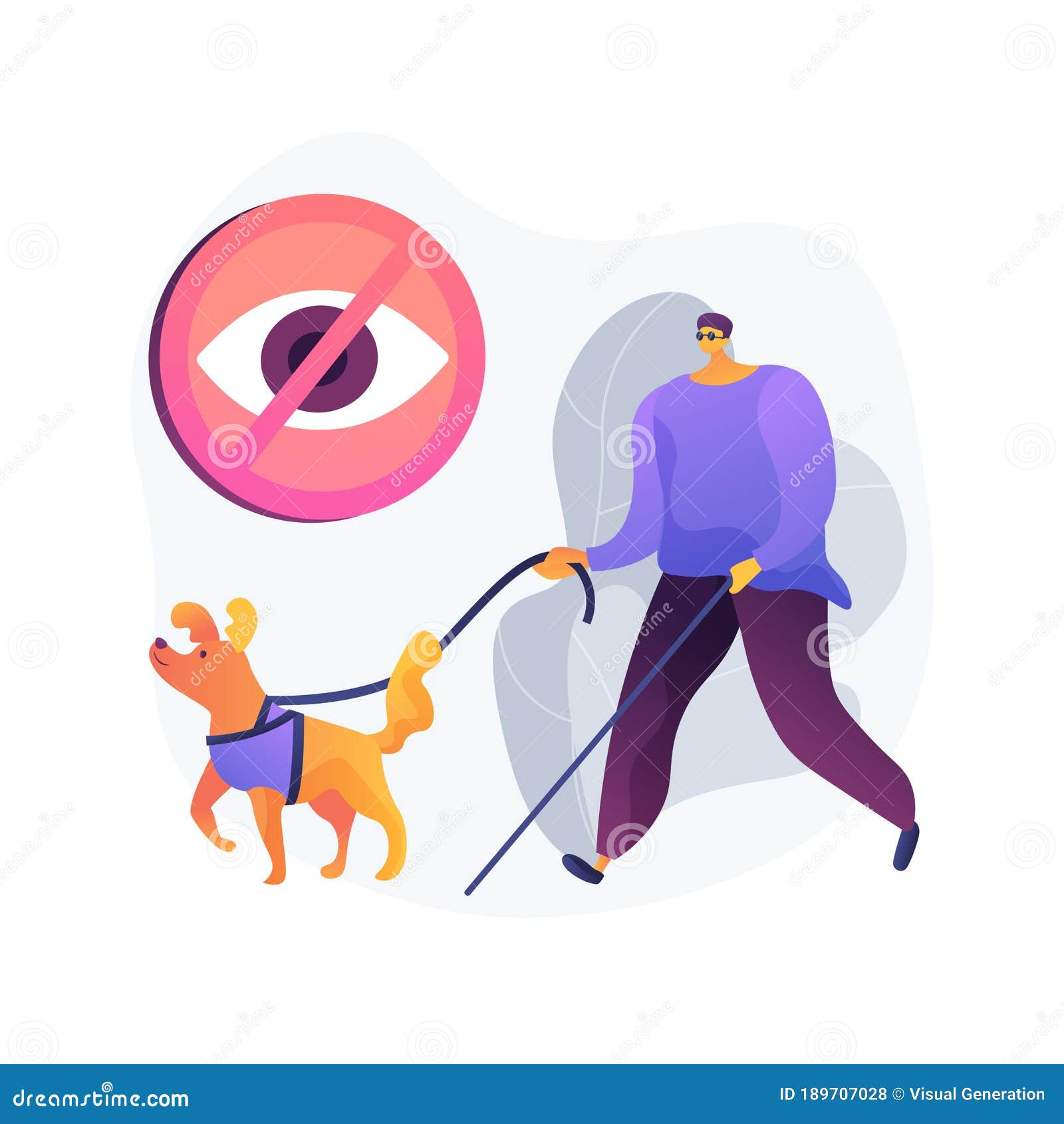 Blindness and Vision Loss Abstract Concept Vector Illustration. Stock ...