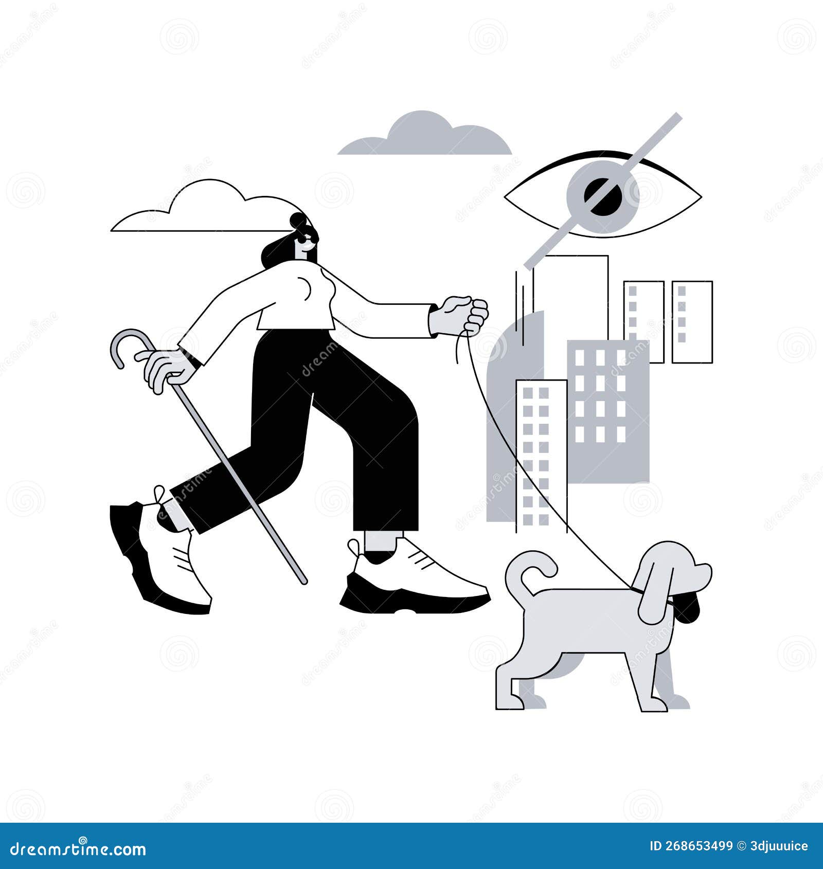 Blindness and Vision Loss Abstract Concept Vector Illustration. Stock ...
