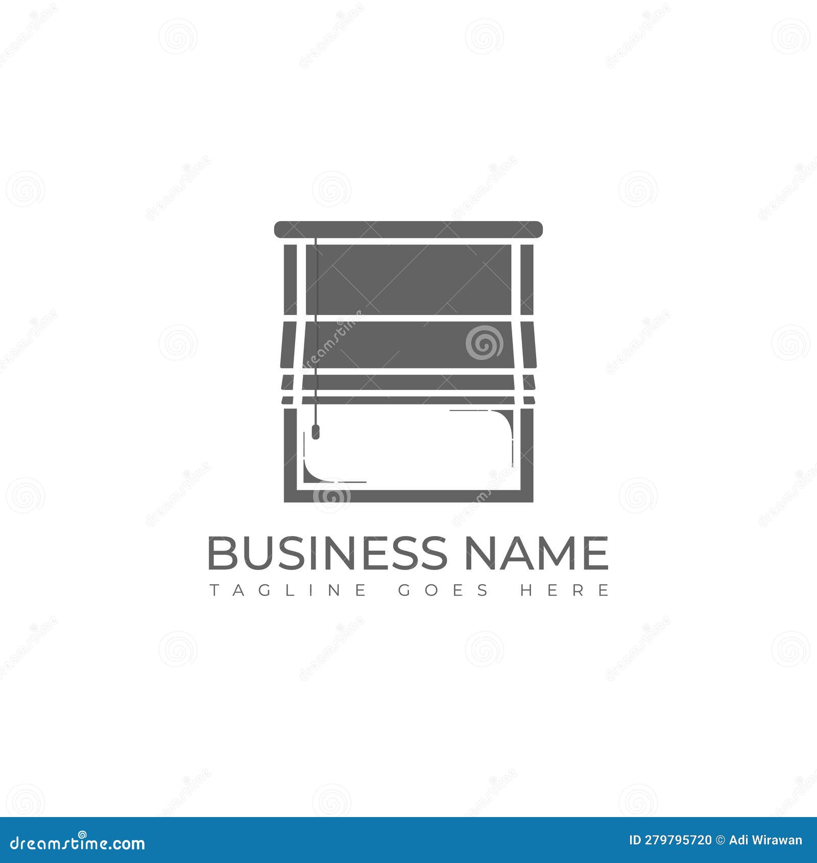 Blinds Window Coverings Logo Design Vector Illustration | CartoonDealer ...
