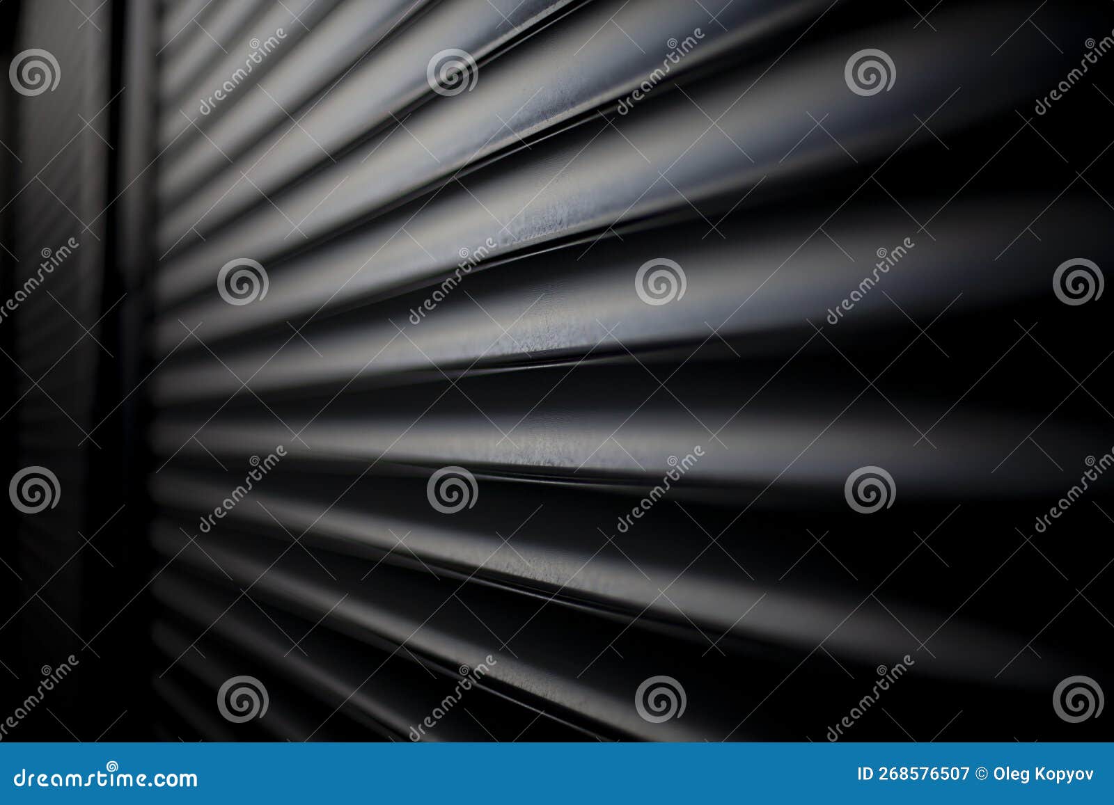 Blinds on Windows of Store. Steel Blinds for Large Windows Stock Image ...
