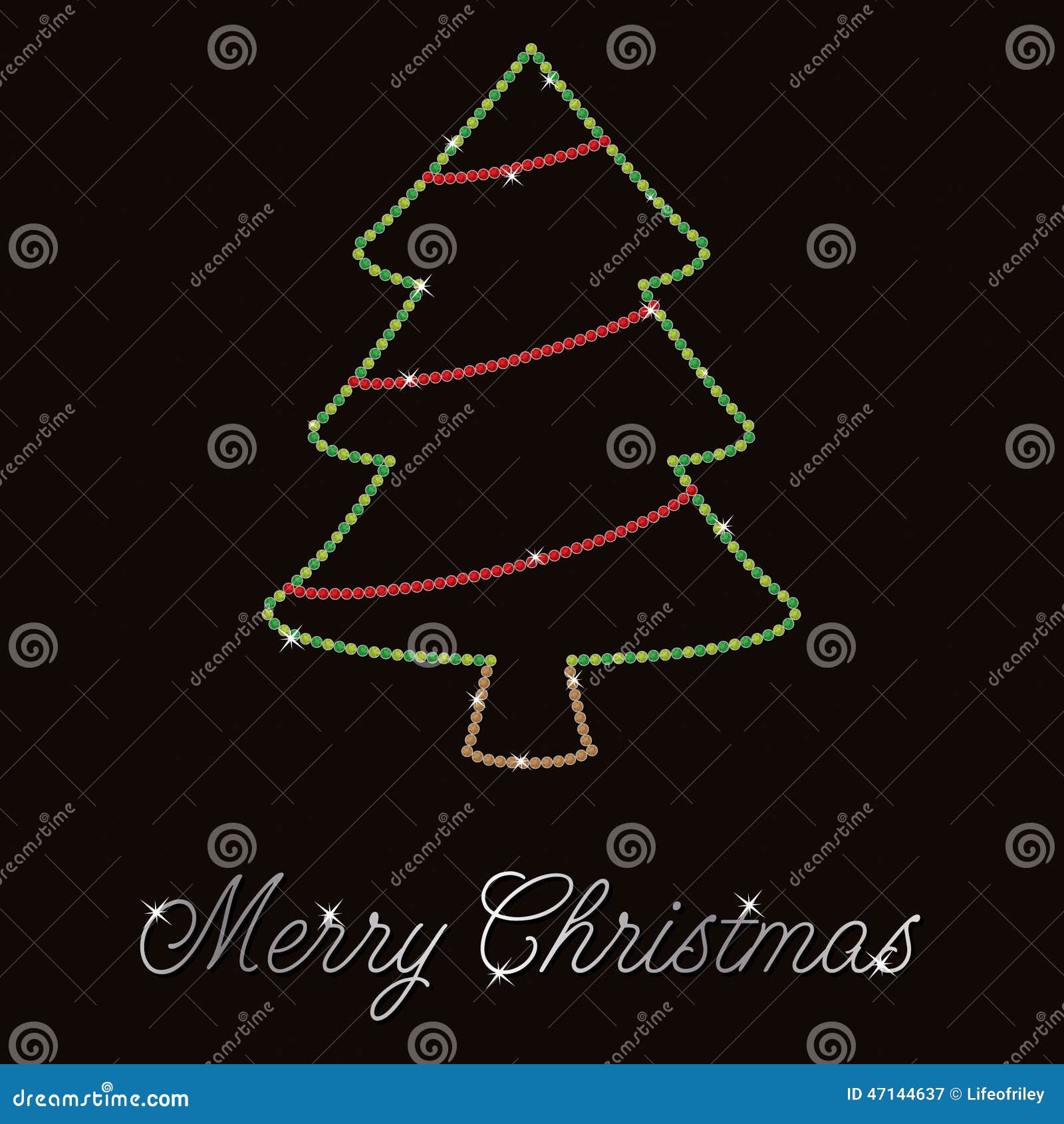Bling Christmas Card stock vector. Illustration of decoration - 47144637