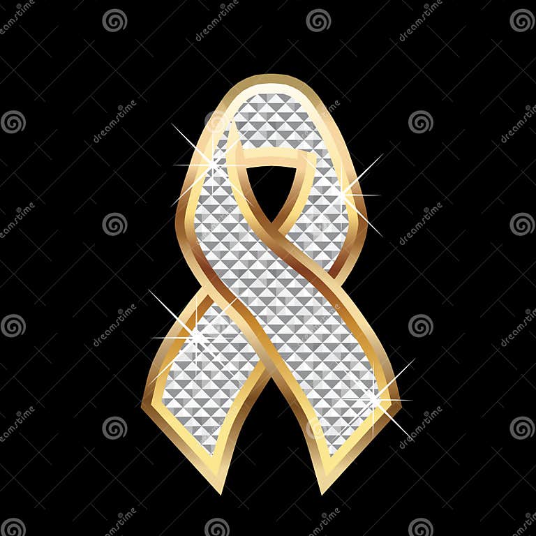 Bling Ribbon awareness stock vector. Illustration of charity - 19222265