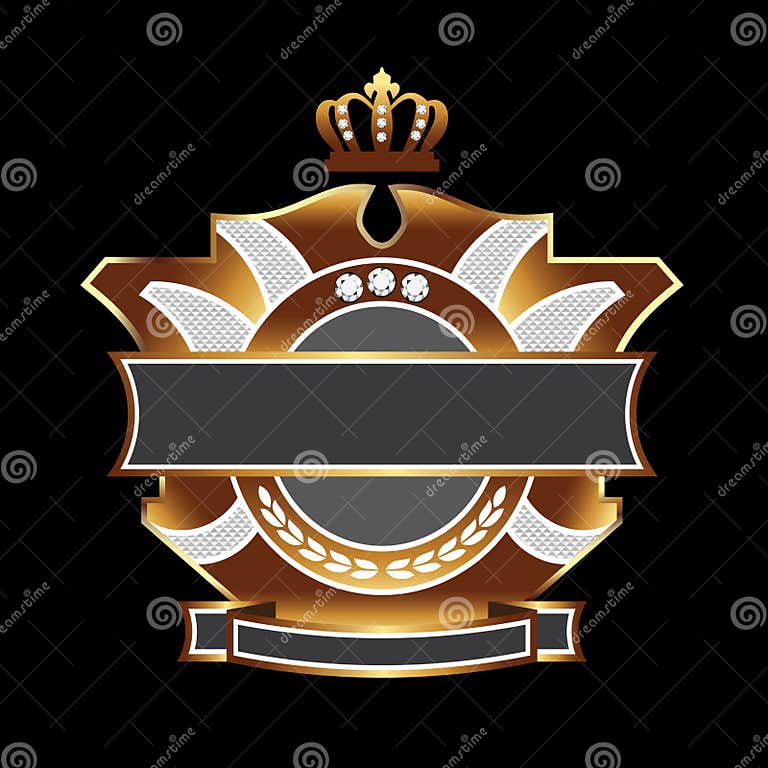 Bling shield crest stock vector. Illustration of gold - 18007892