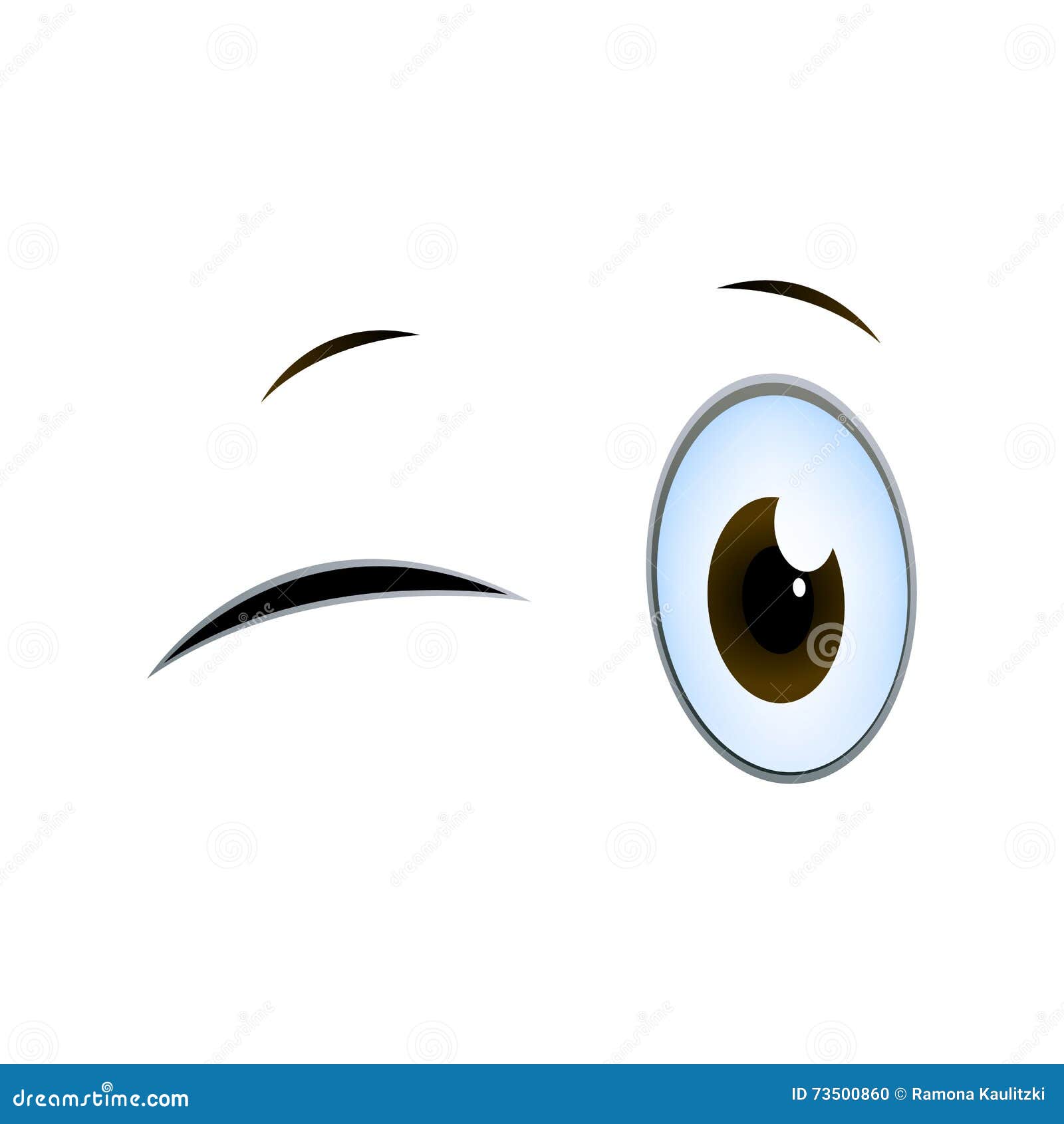 Blinking Cartoon Eyes stock illustration. Illustration of humor - 73500860
