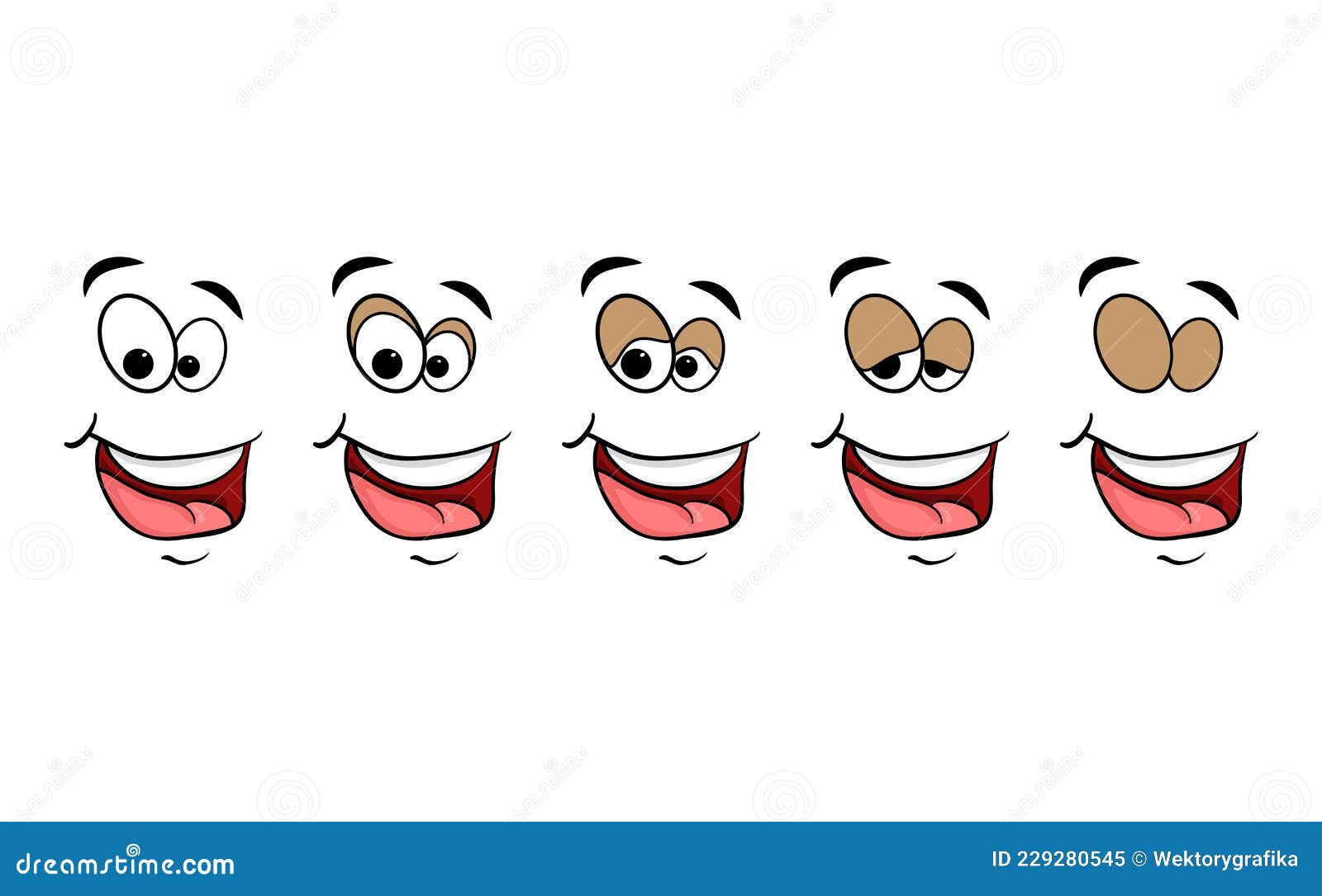 Blinking Eyes Steps Vector Preset For Character Animation Design ...