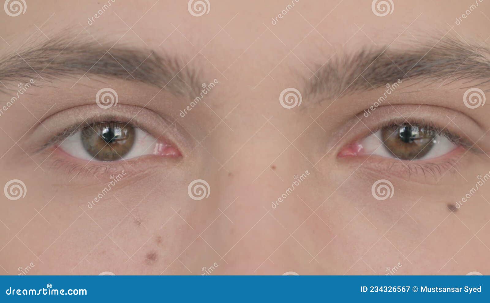 Blinking Eyes of Young Man stock video. Video of businessman - 234326567