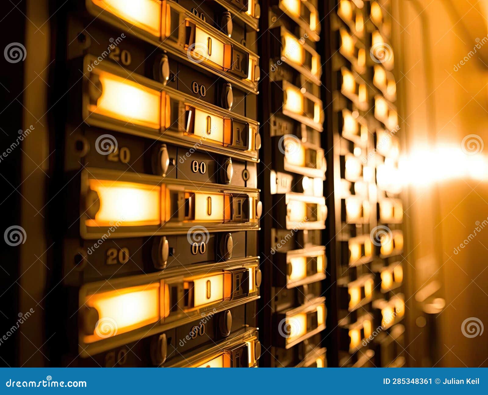 Blinking Light on Office Intercom System Stock Illustration ...