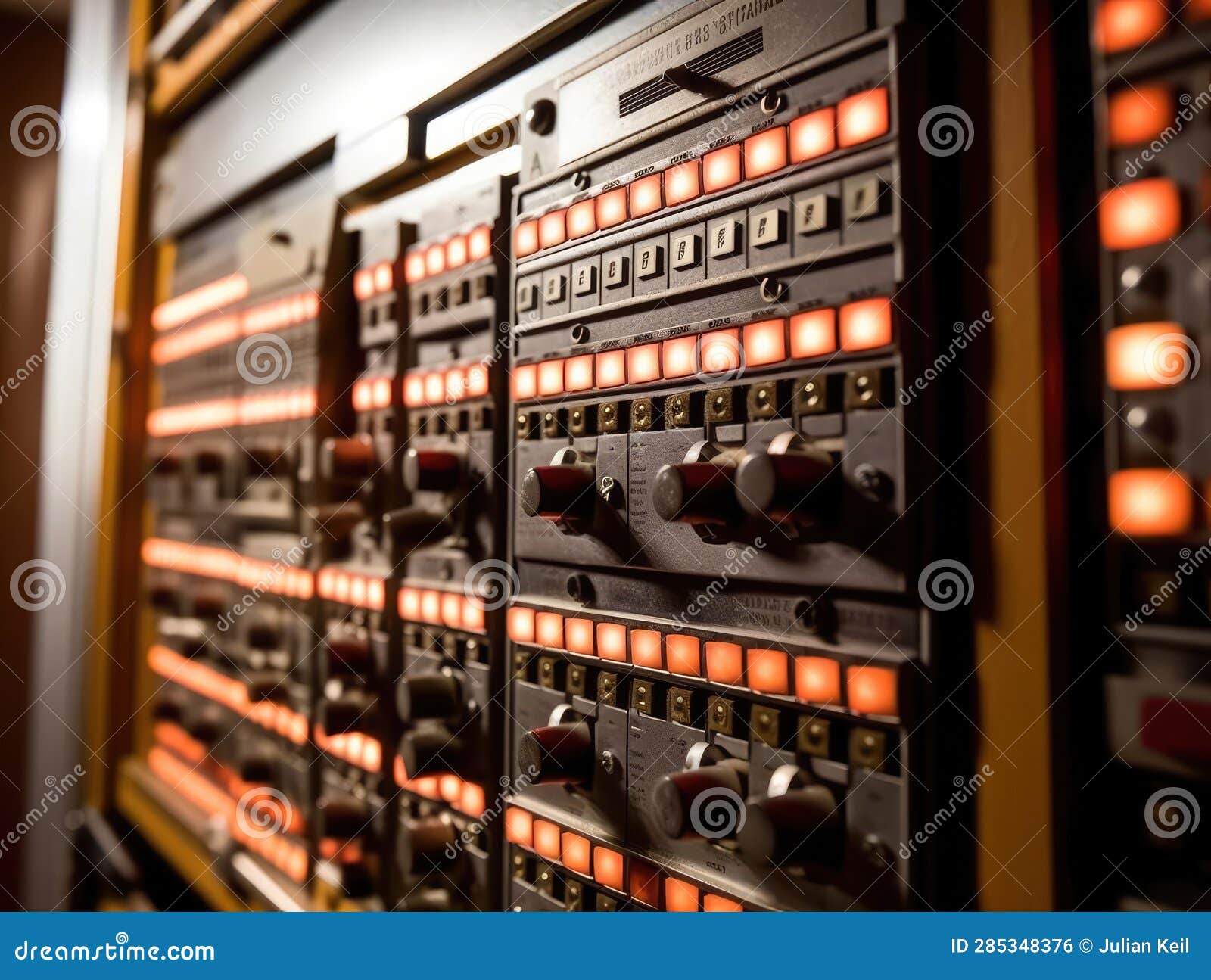 Blinking Light on Office Intercom System Stock Illustration ...