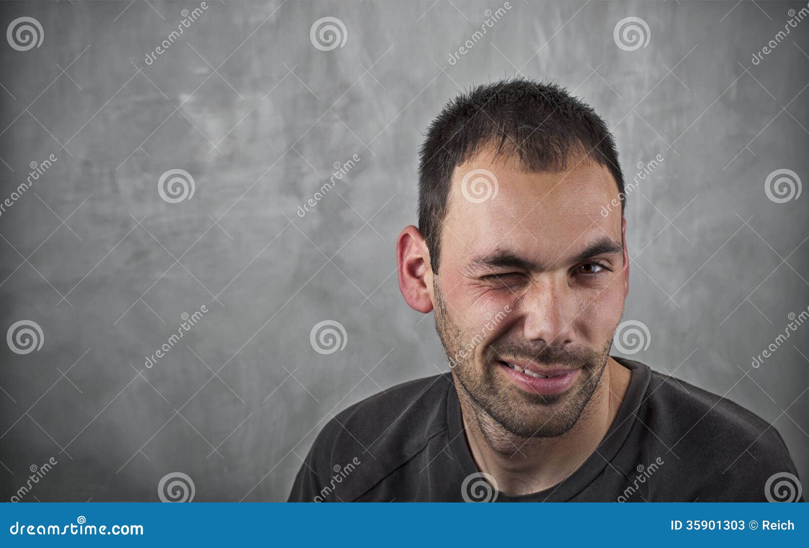 Blinking man stock image. Image of sport, smile, look - 35901303