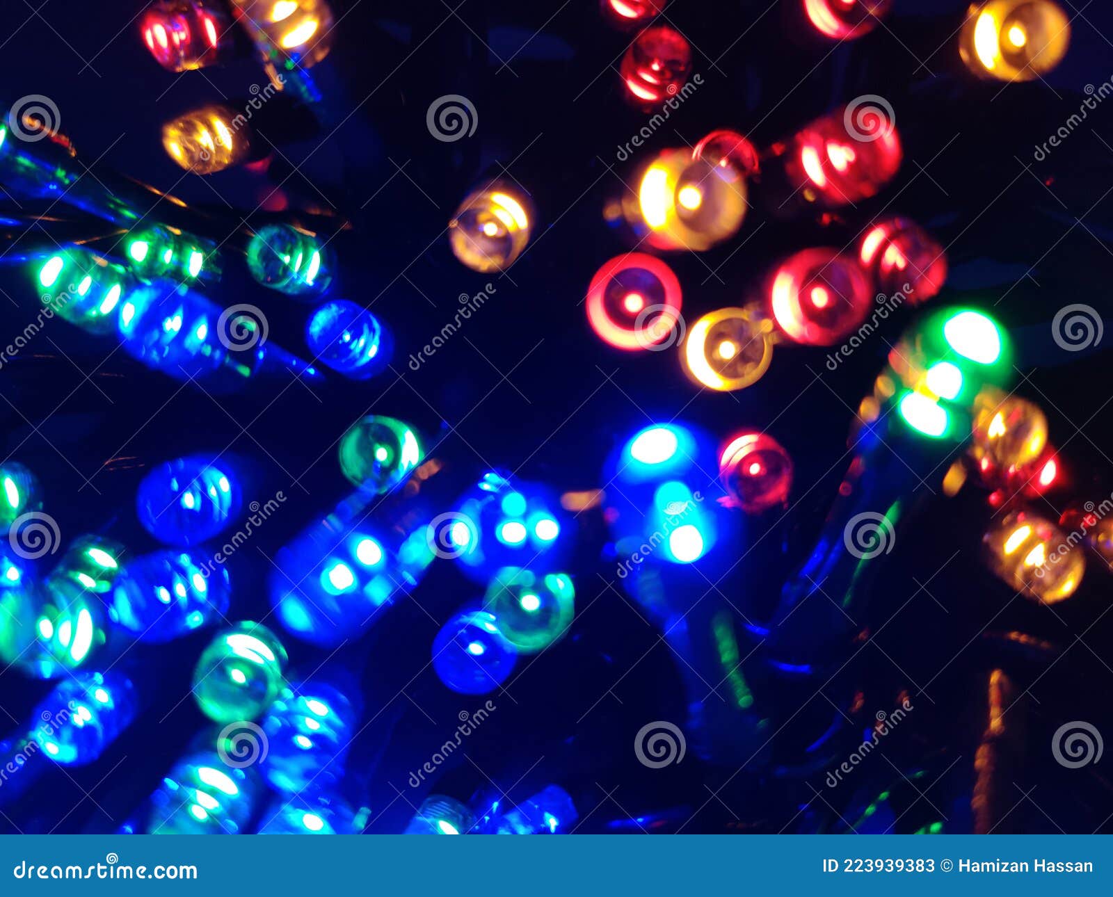 Blinking Neon Lights with Blurry Effect Stock Image - Image of fuzzy ...