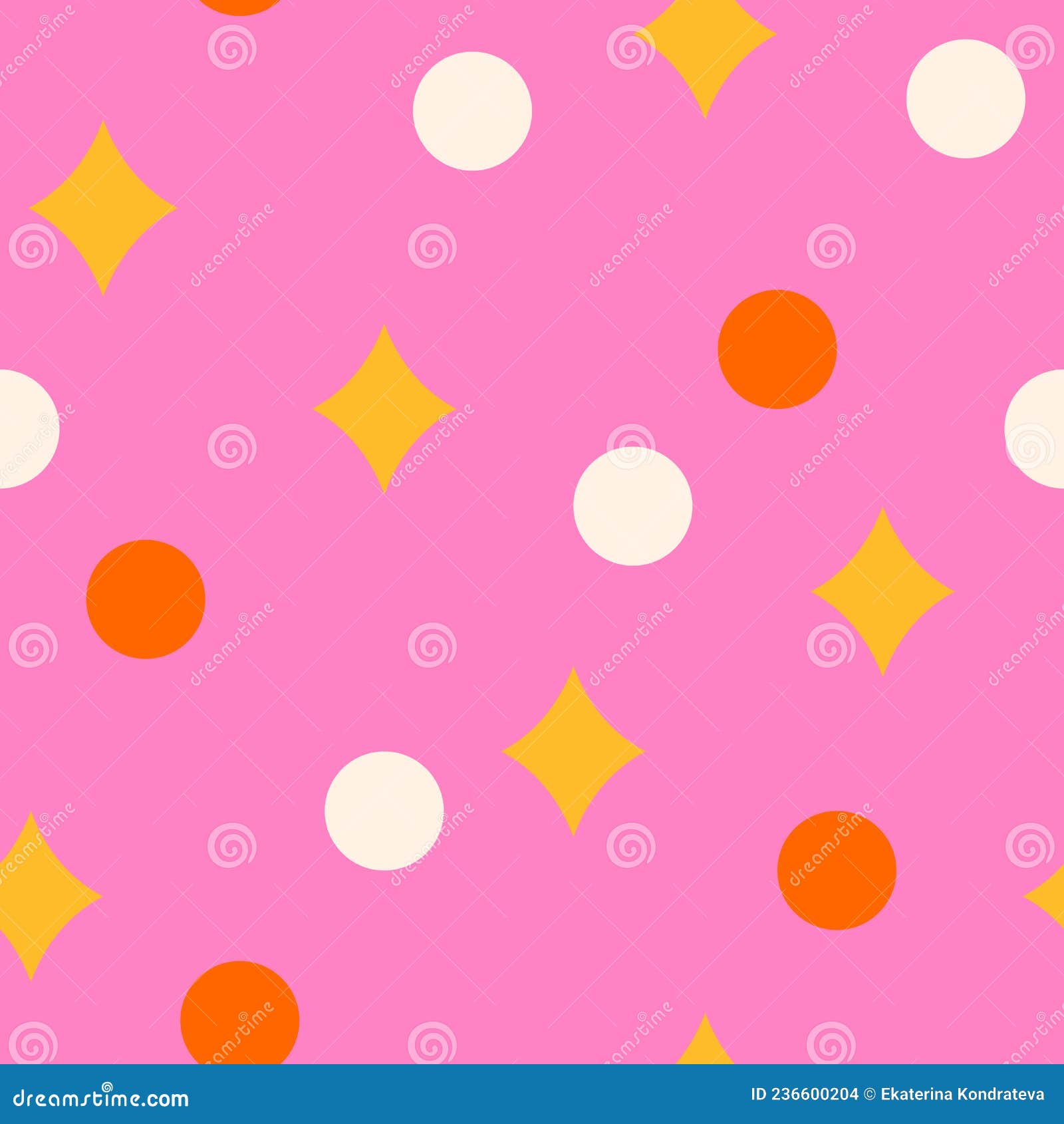 Blinks And Dots On Pink Seamless Pattern Stock Vector Illustration