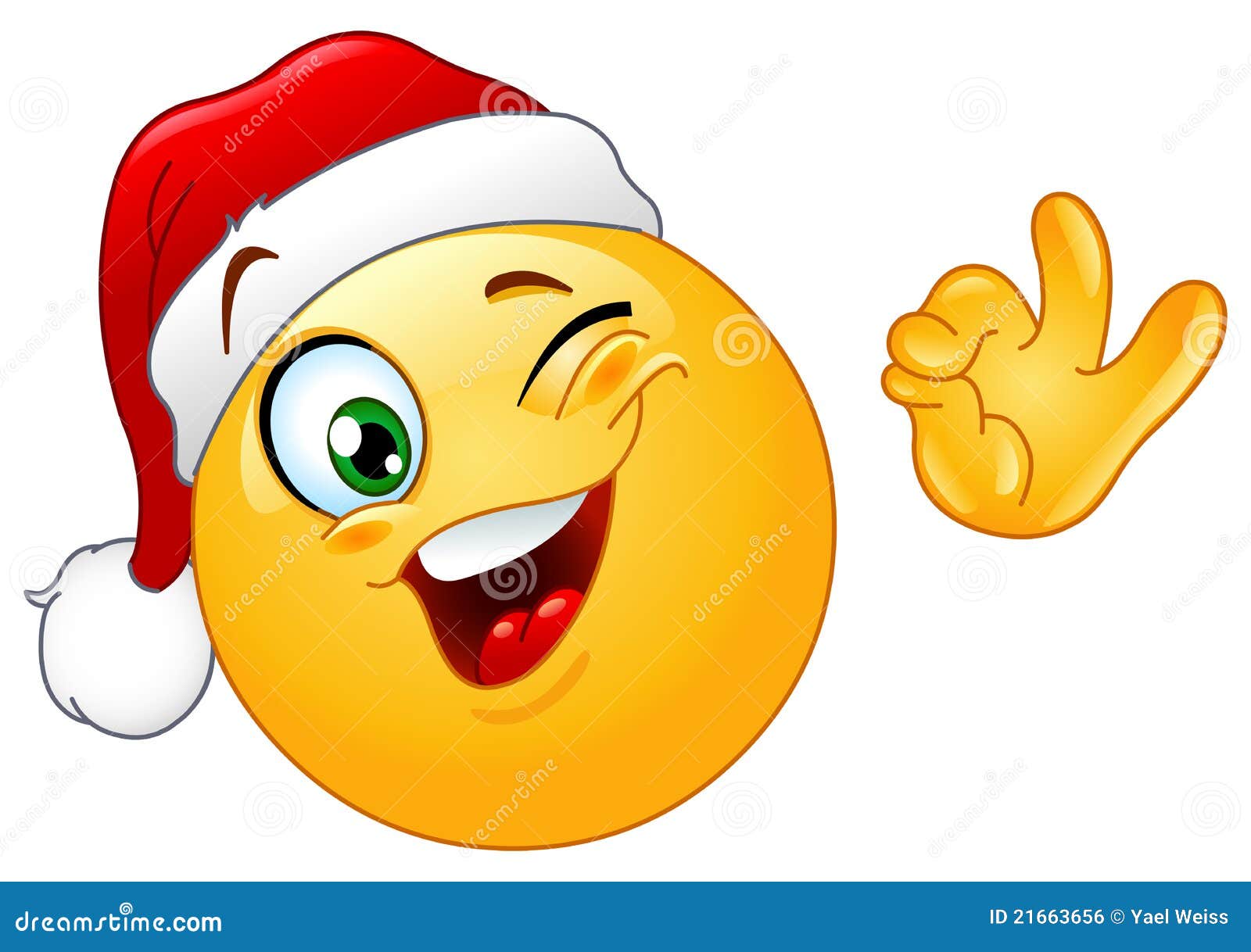 Blinzeln Von Emoticon Mit Sankt-Hut Vektor Abbildung - Illustration von ...