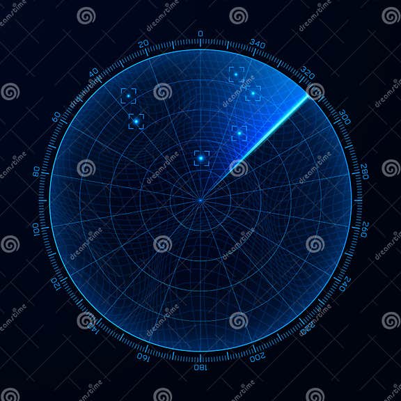 Blip. HUD Interface Element Radar. Target Detection on the Radar Screen ...