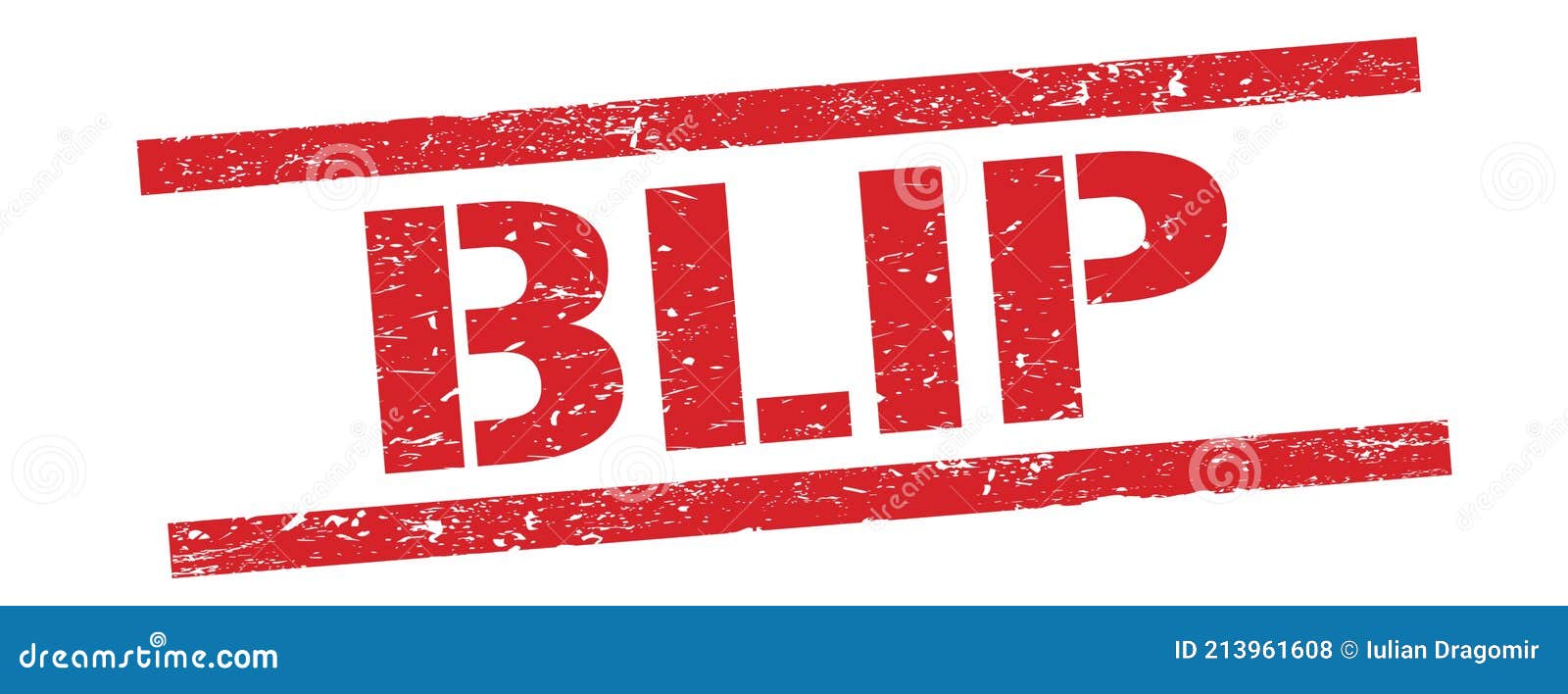 BLIP Text on Red Vintage Lines Stamp Stock Illustration - Illustration ...