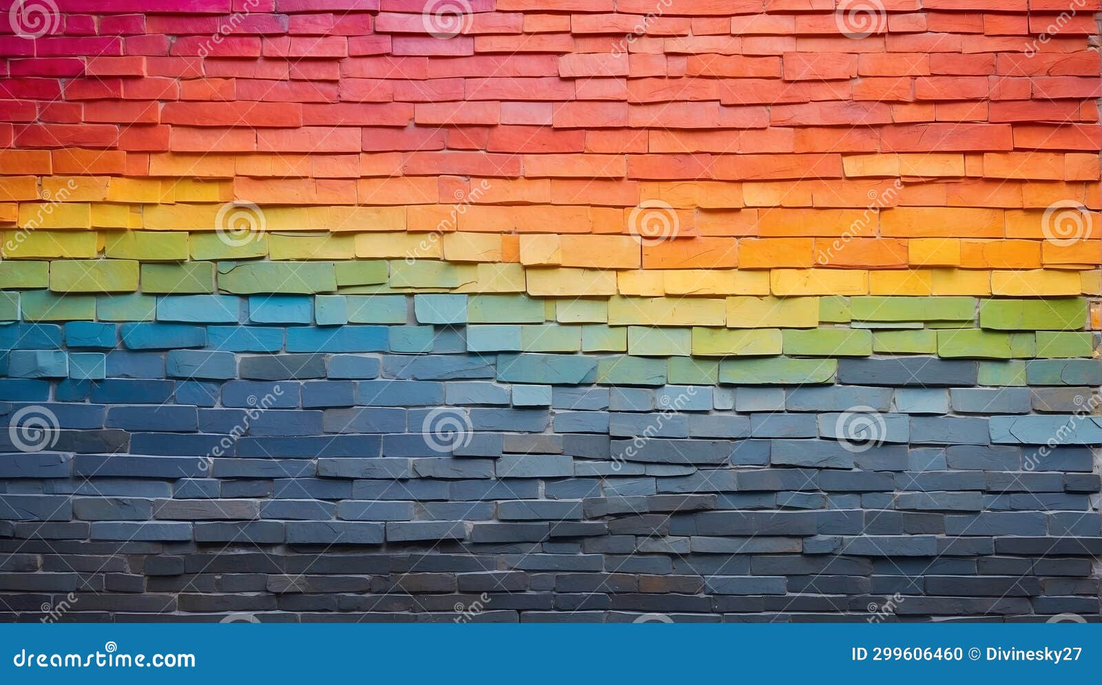 Blissful Color Cascade: Rainbow Slate Harmony. AI Generate Stock ...