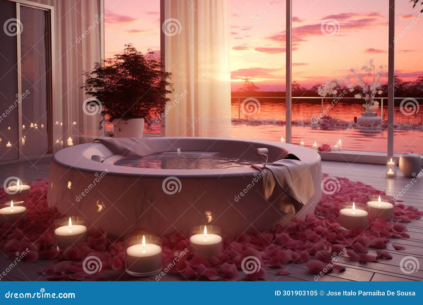 Blissful and Relaxing Spa Day for Couples on Stock Illustration ...