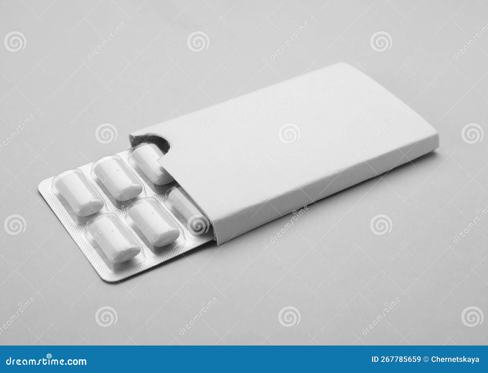 Blister With Chewing Gums On Orange Background Stock Image ...