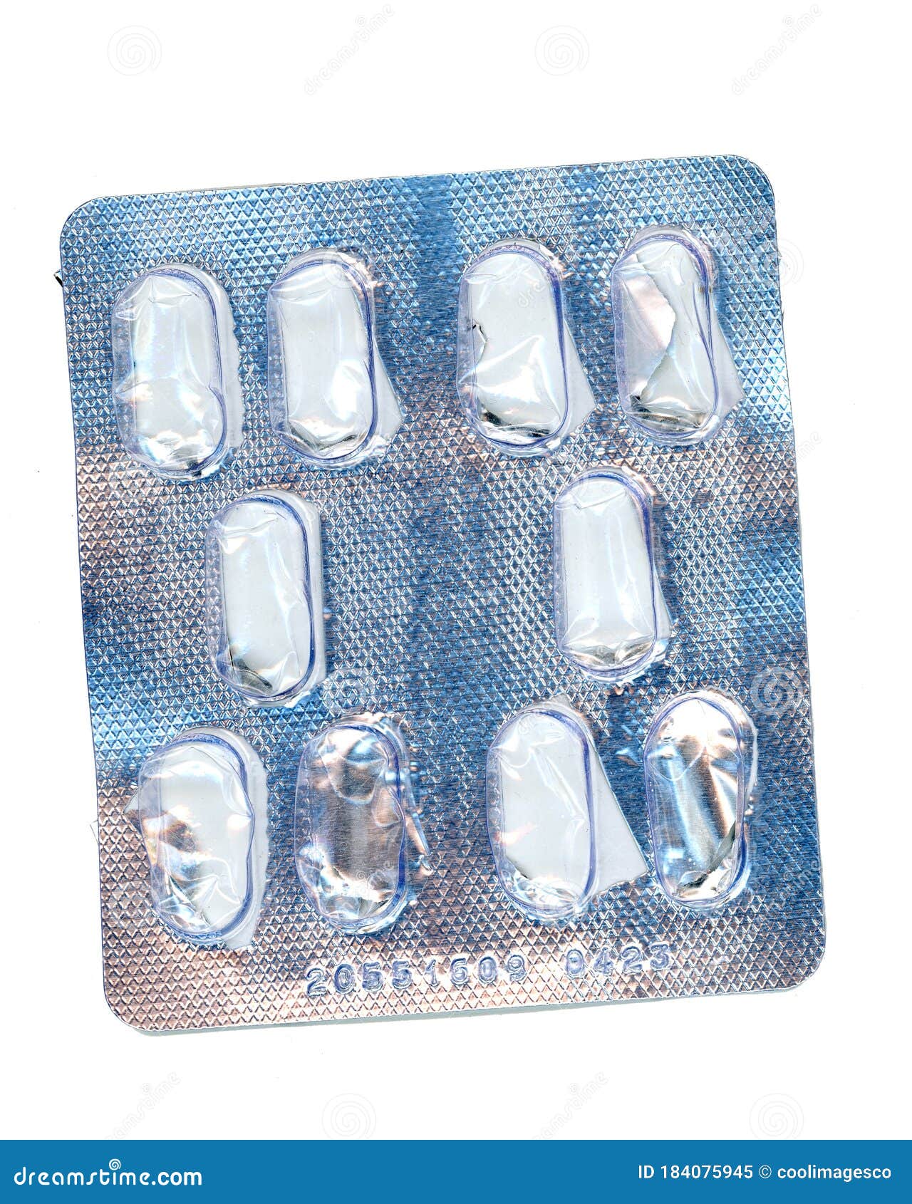 Blister Pack of Empty Pills Stock Image - Image of care, white: 184075945