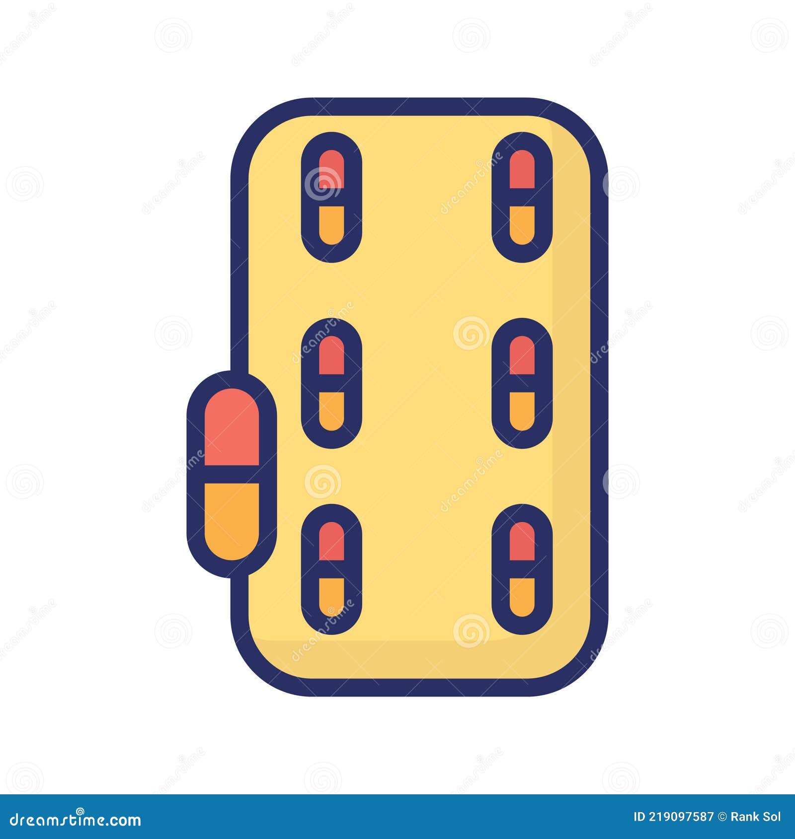 Blister Pack Isolated Vector Icon Which Can Easily Modify or Edit Stock ...