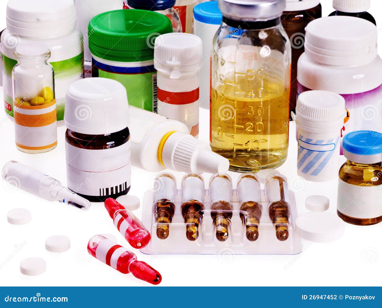 Blister Pack of Pills. Medicament. Stock Photo - Image of cold, blue ...