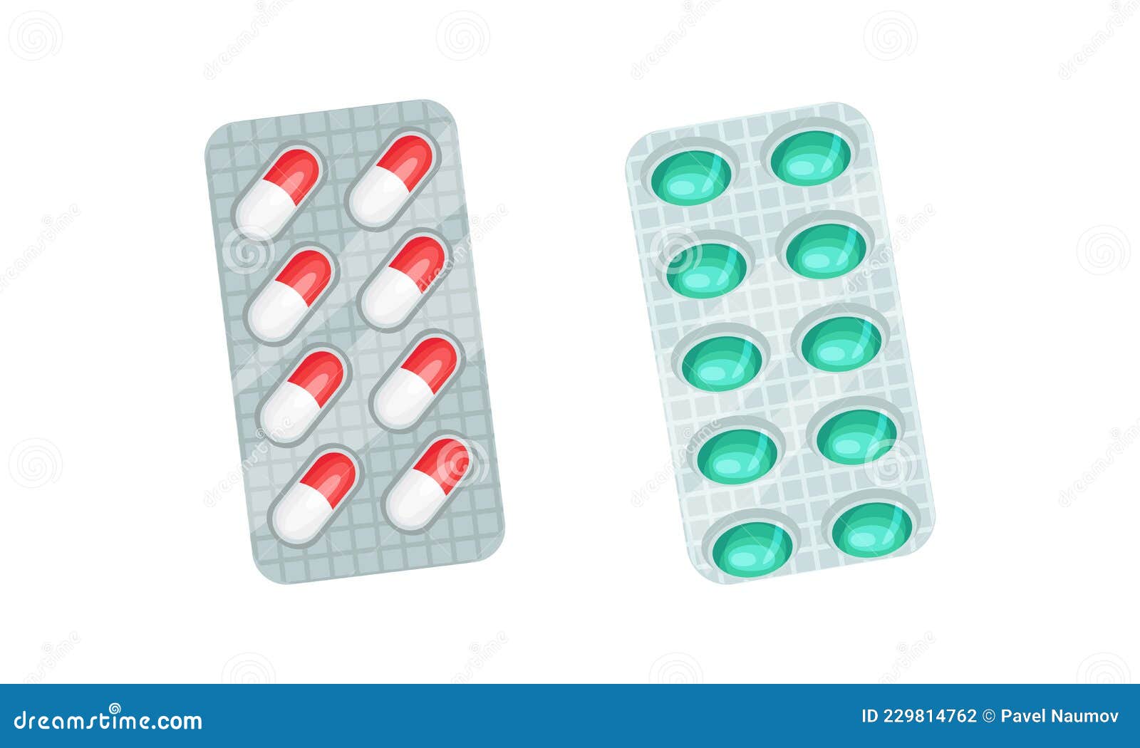 Blister Pack with Tablet or Pill As Pharmaceutical Medication Vector ...