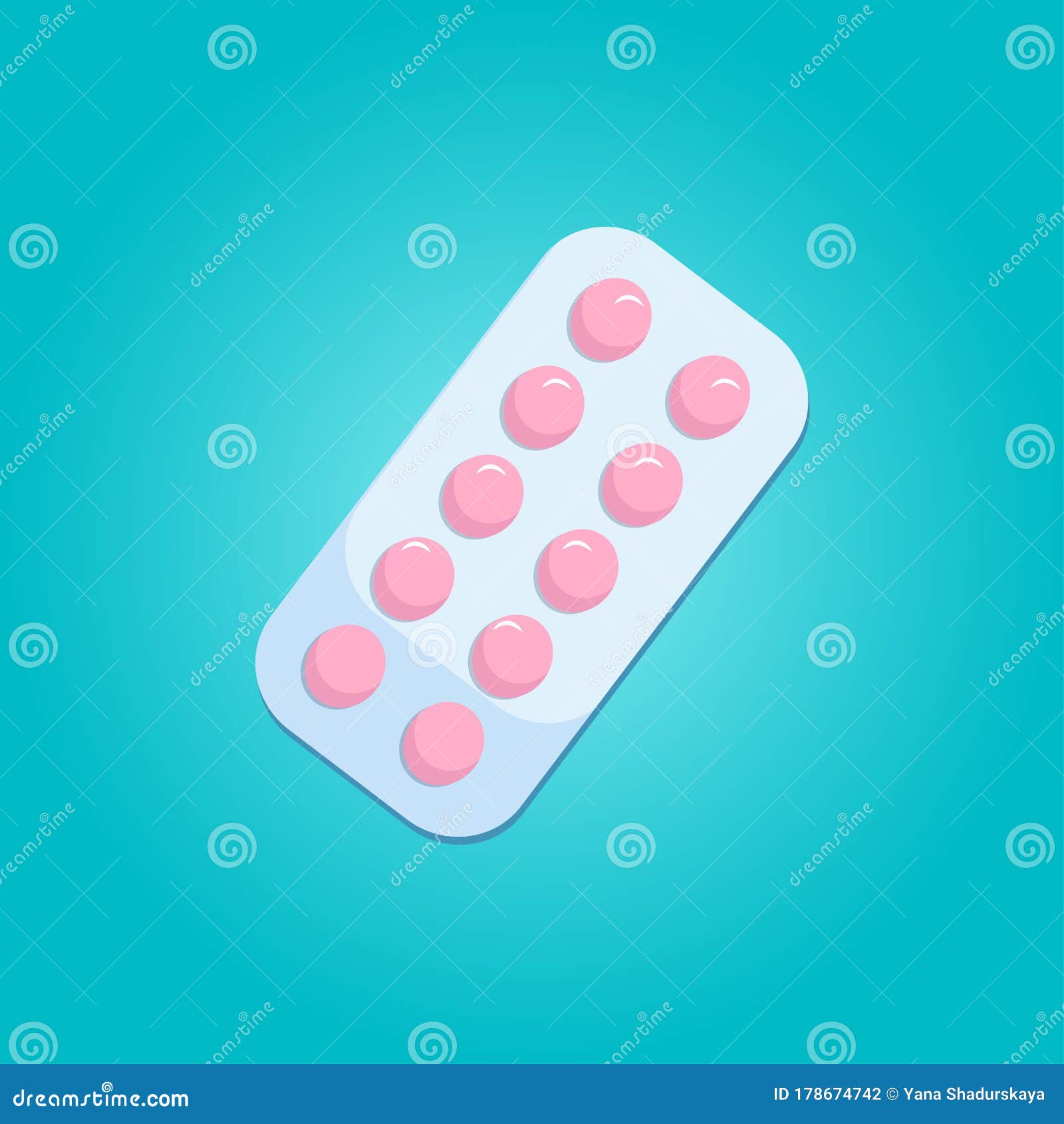 Blister Pack of Tablets. Vector Graphics Stock Illustration ...