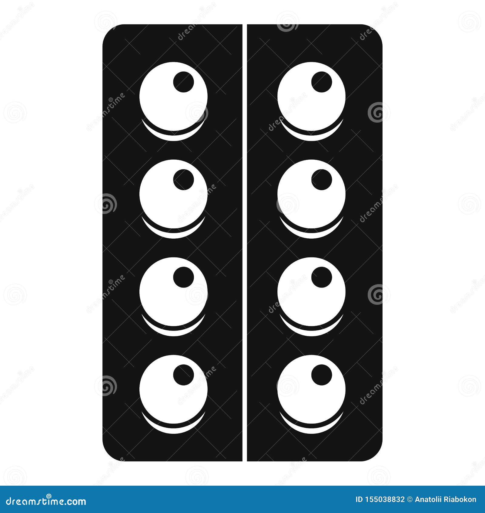 Blister Pill Icon, Simple Style Stock Vector - Illustration of cure ...