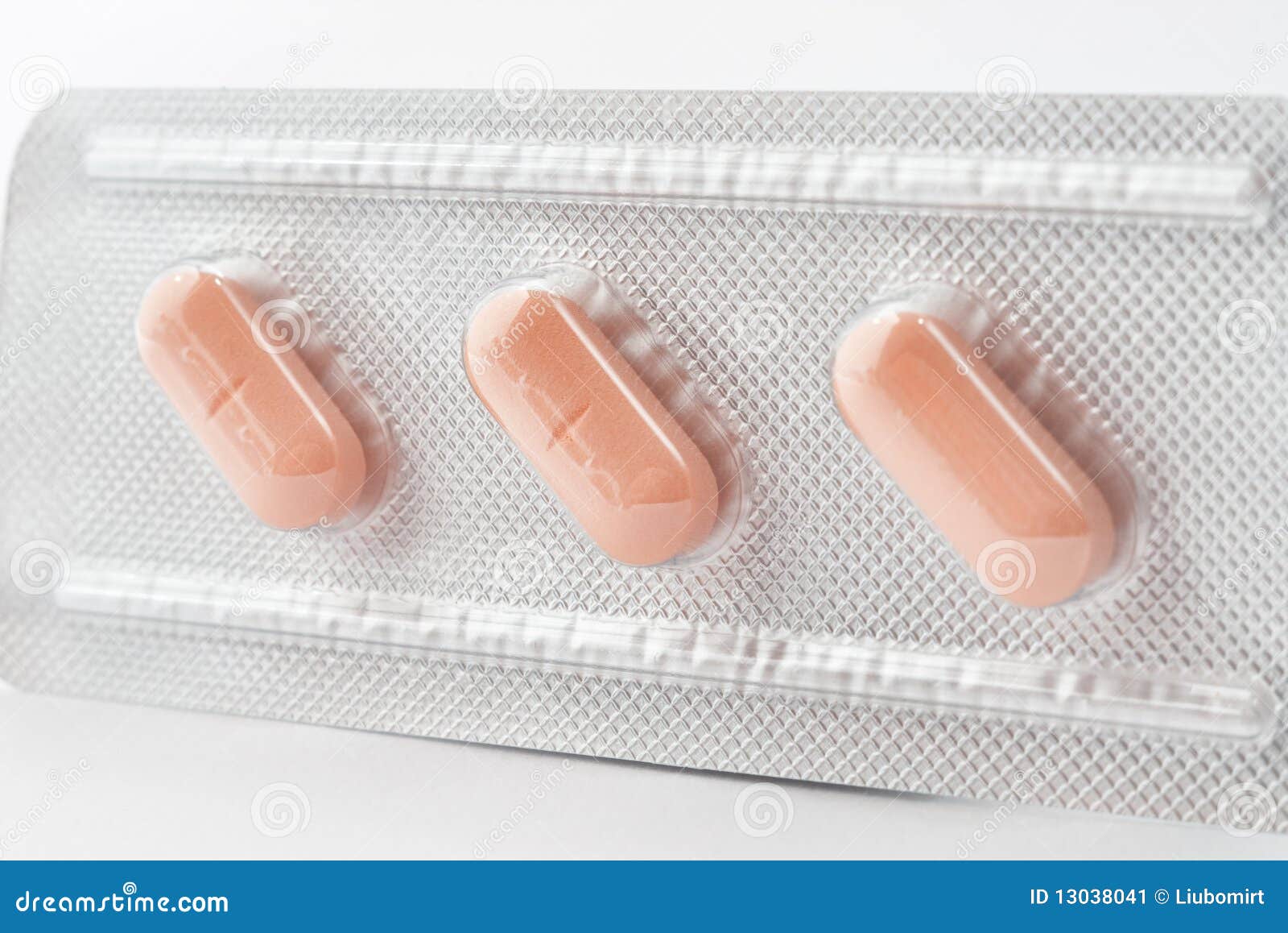 Blister with three pills stock image. Image of drug, meds - 13038041